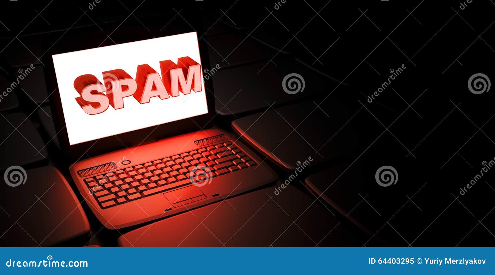 SPAM (Electronic spamming) stock illustration. Illustration of full ...