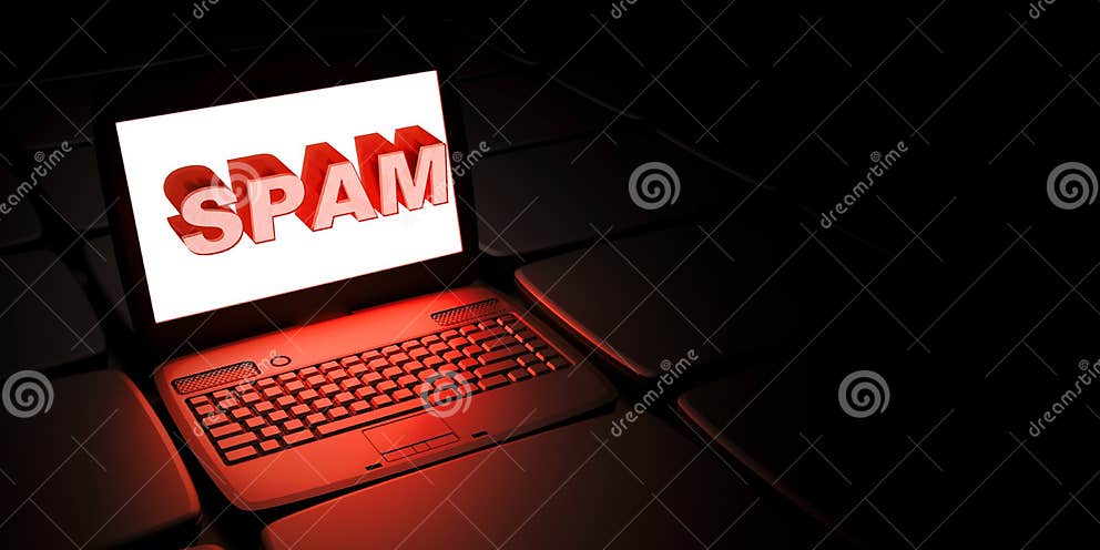 SPAM (Electronic spamming) stock illustration. Illustration of full ...