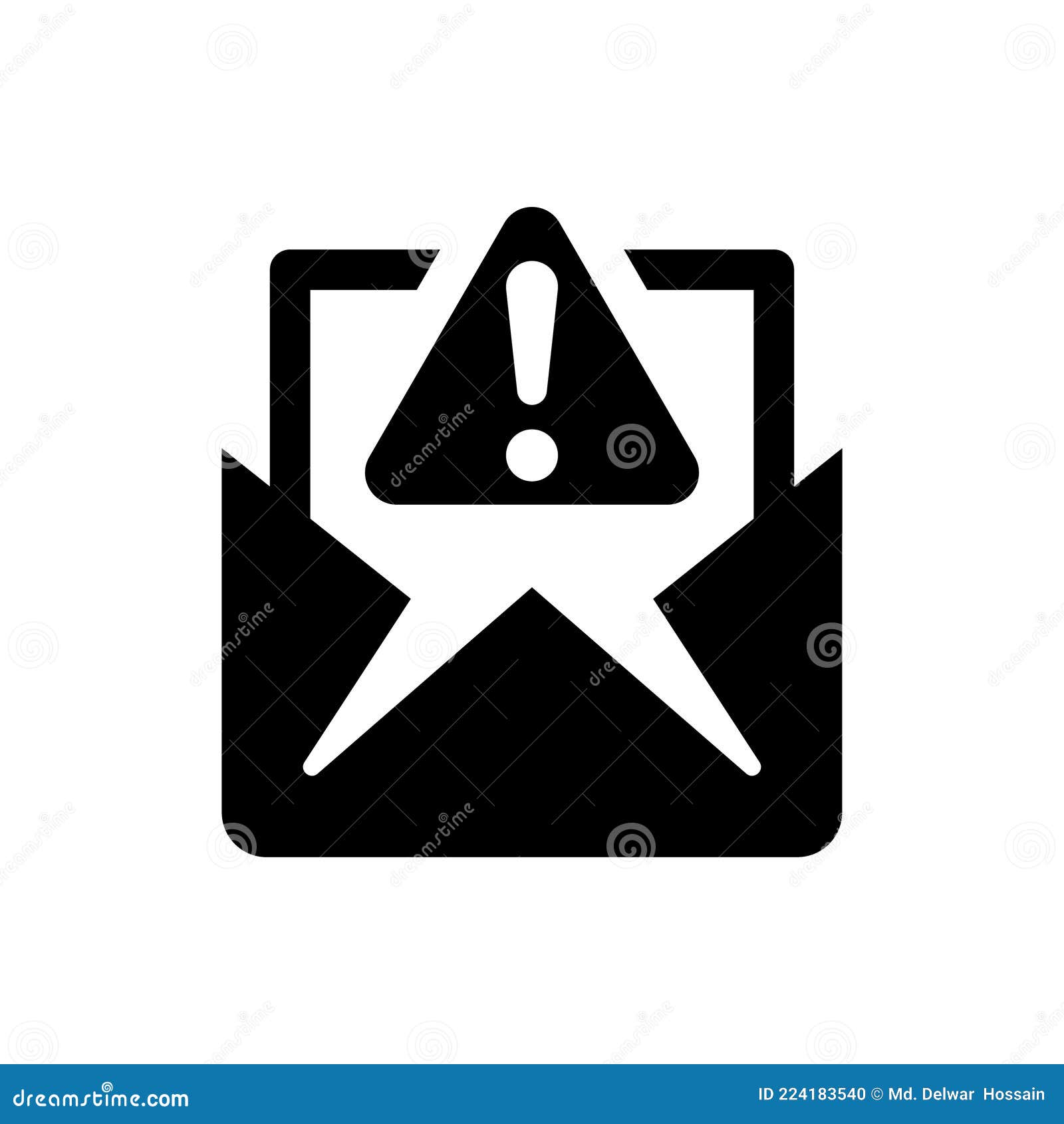 Spam Email. An Open Burning Envelope. The Concept Of Cybercrime, Fraud ...