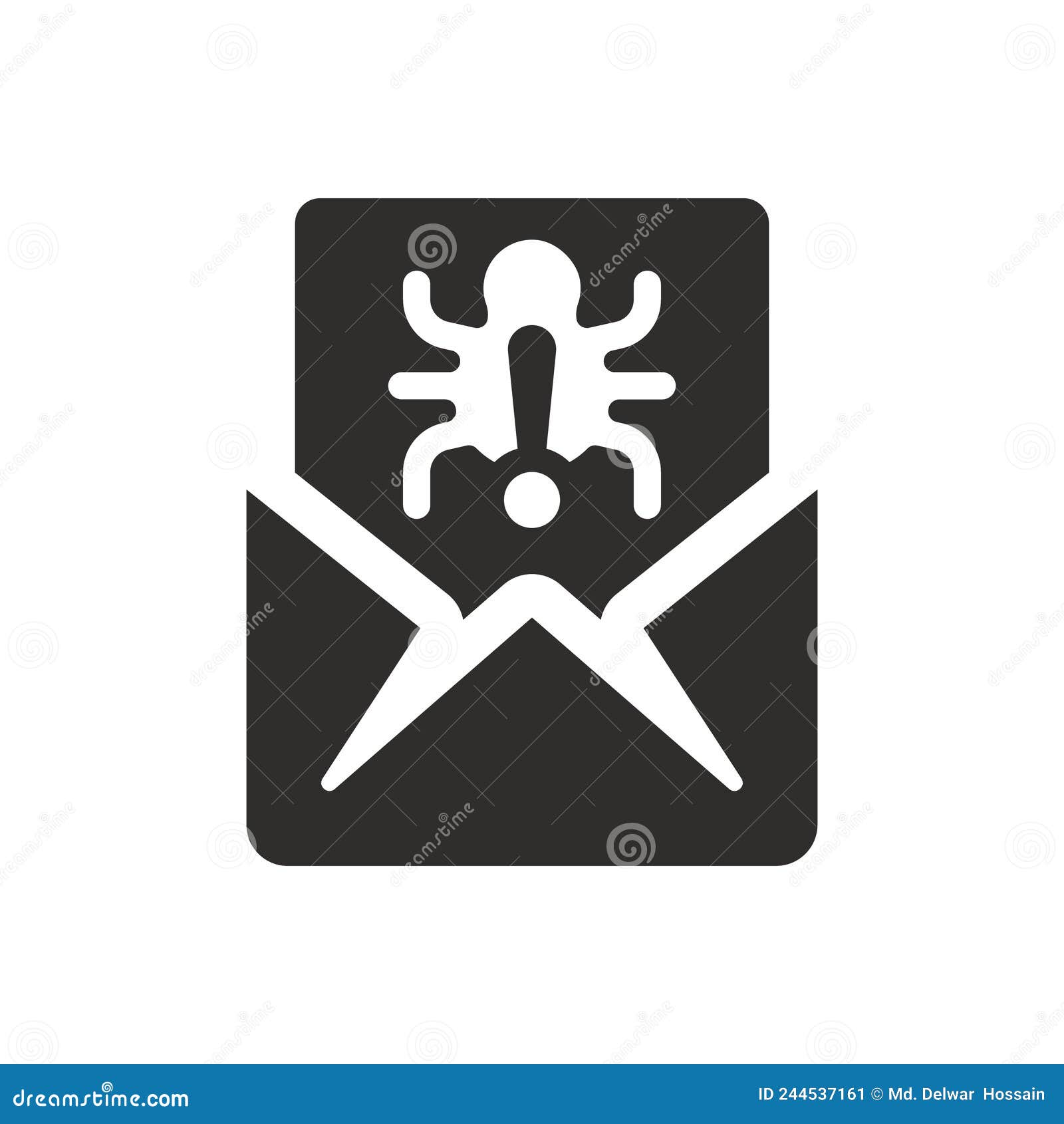 Spam email icon stock vector. Illustration of malware - 244537161