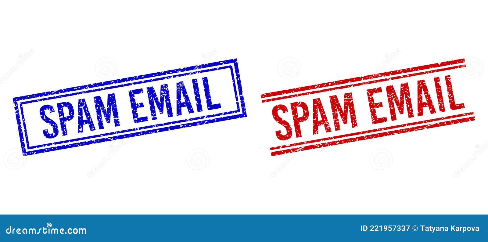 Grunge Textured SPAM EMAIL Stamps with Double Lines Stock Vector ...
