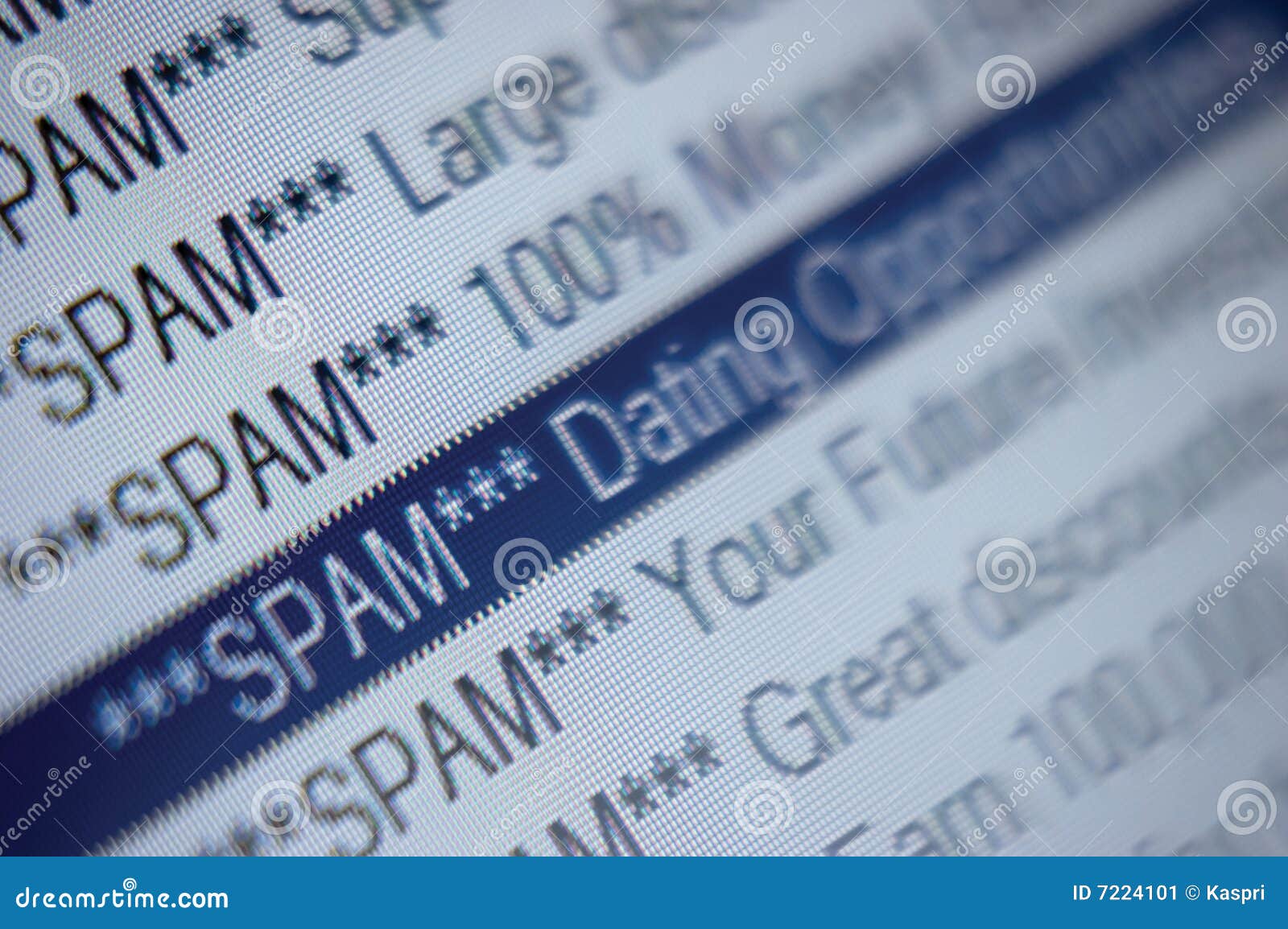 Spam Folder Listing Email Marketing Blacklist Stock Image - Image of ...