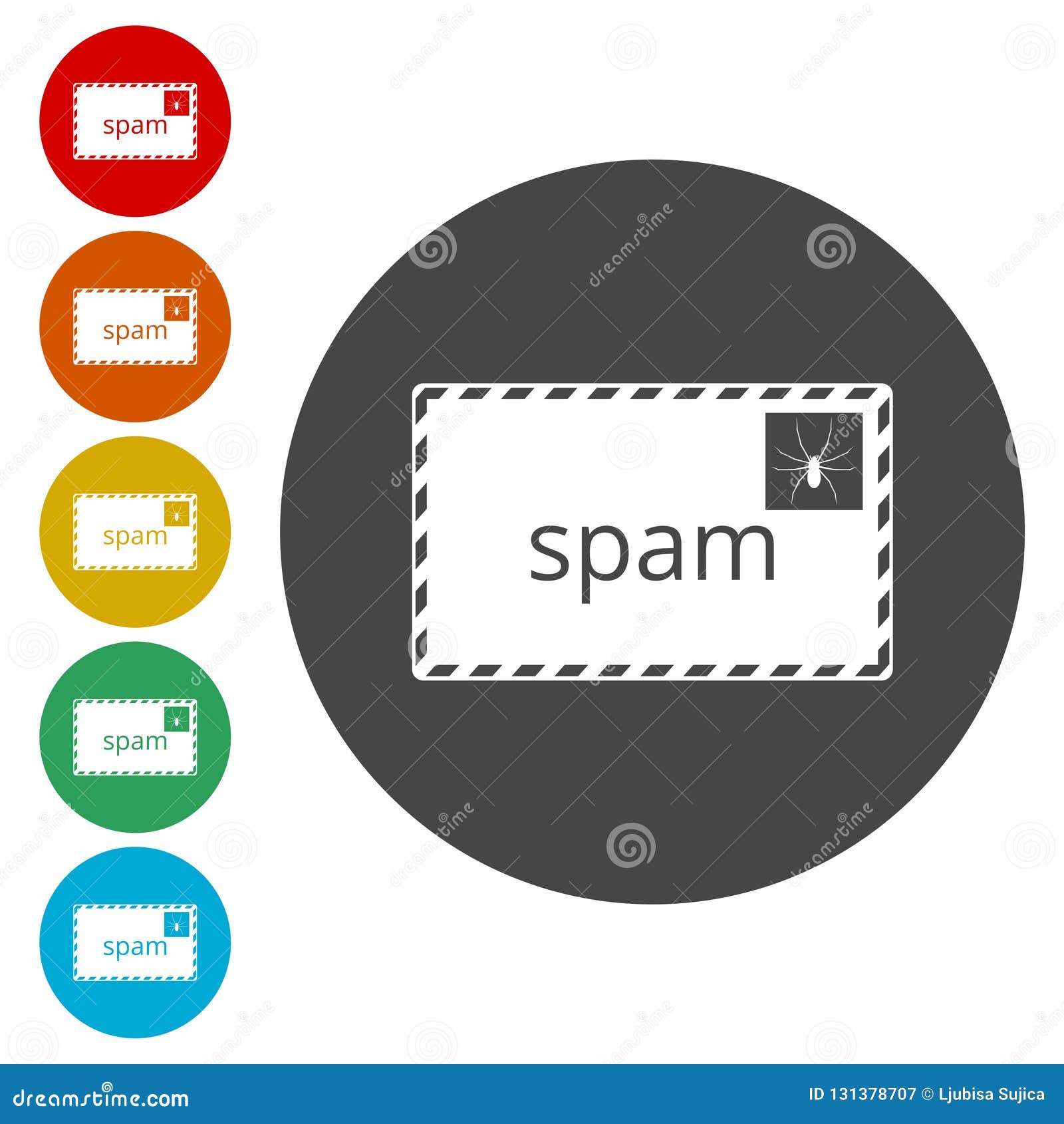 Spam icon. Spam sign stock vector. Illustration of receive - 131378707