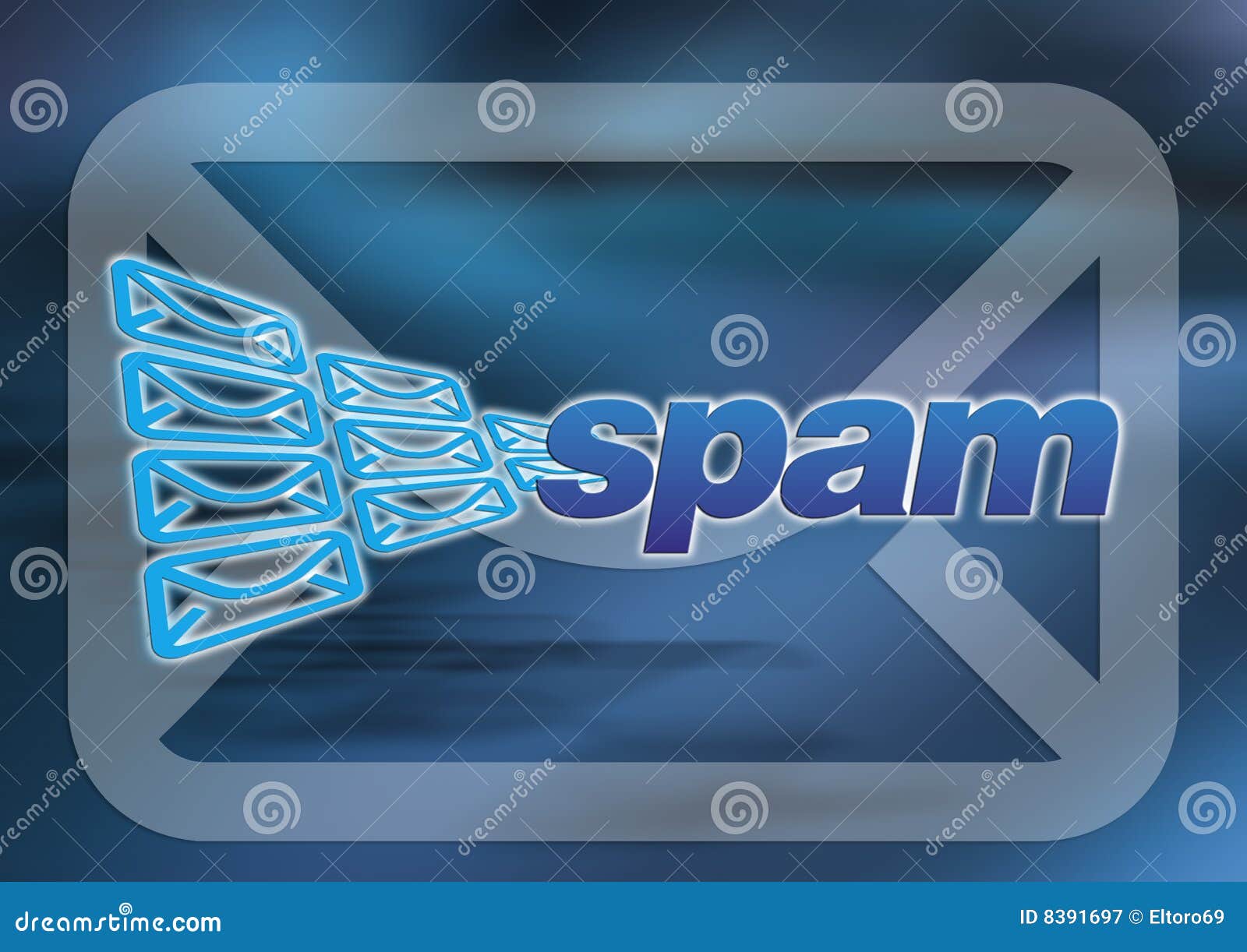Spam illustration stock illustration. Illustration of message - 8391697