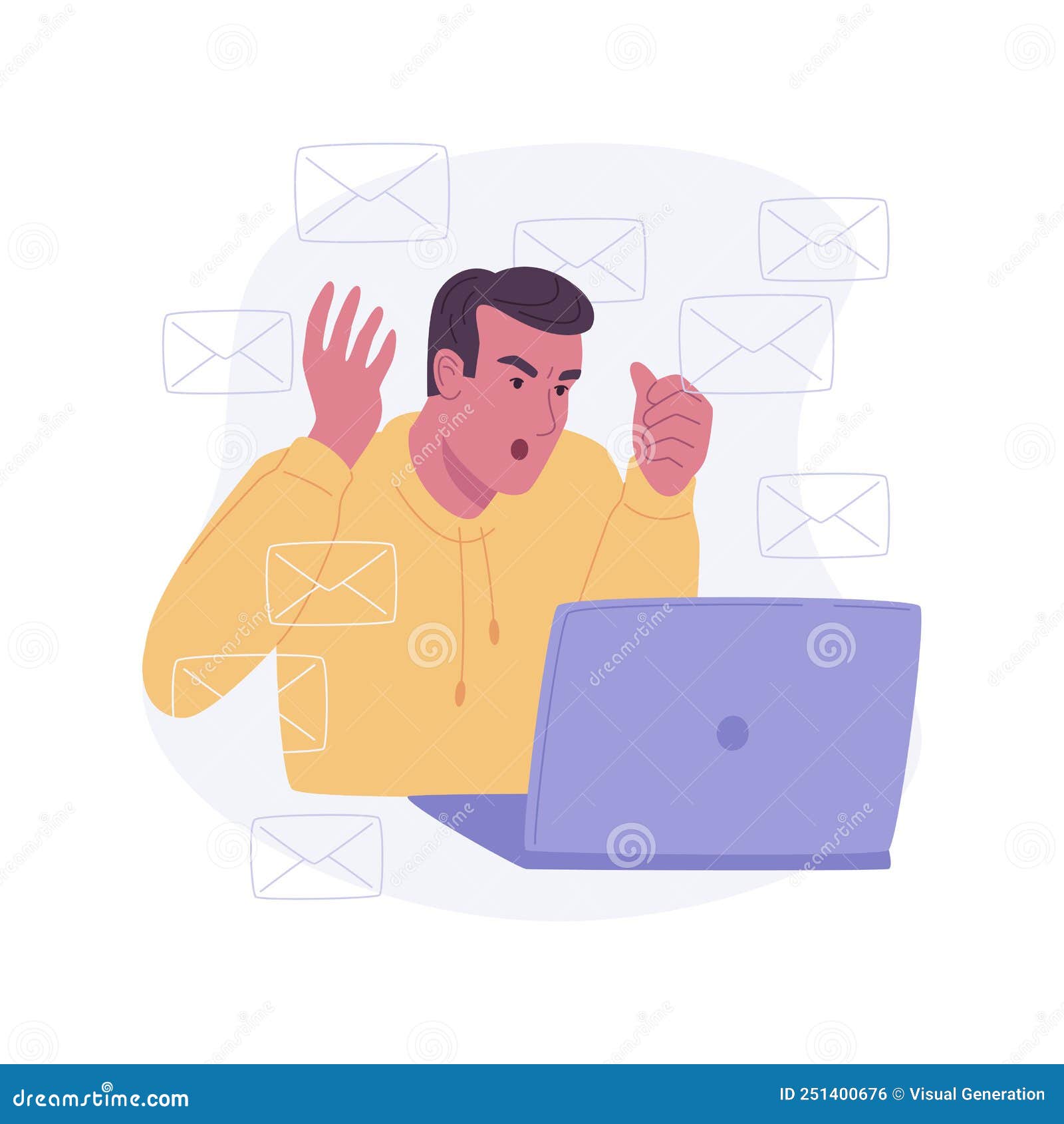 Spam Isolated Cartoon Vector Illustrations. Stock Vector - Illustration ...