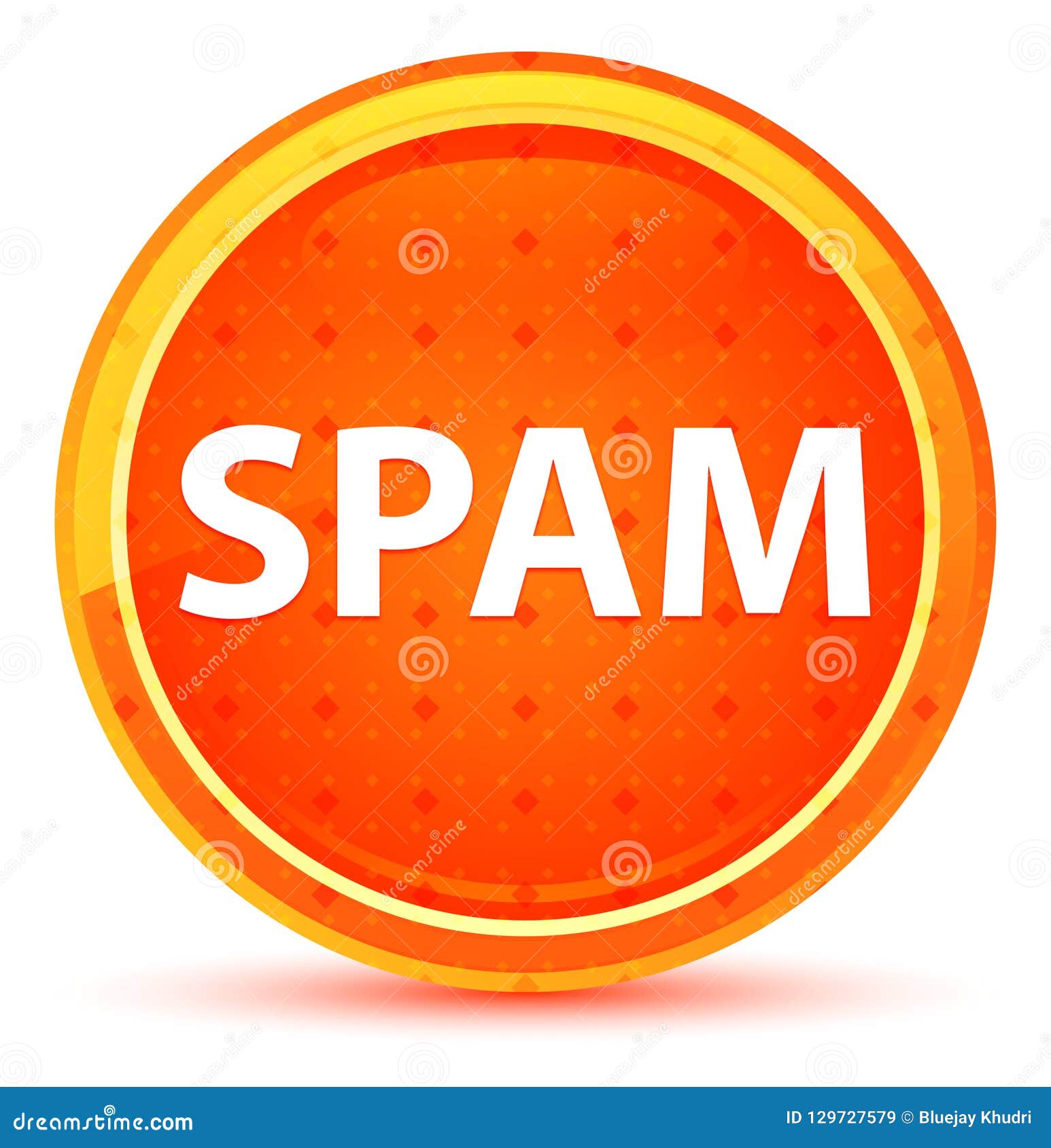 Spam Natural Orange Round Button Stock Illustration - Illustration of ...