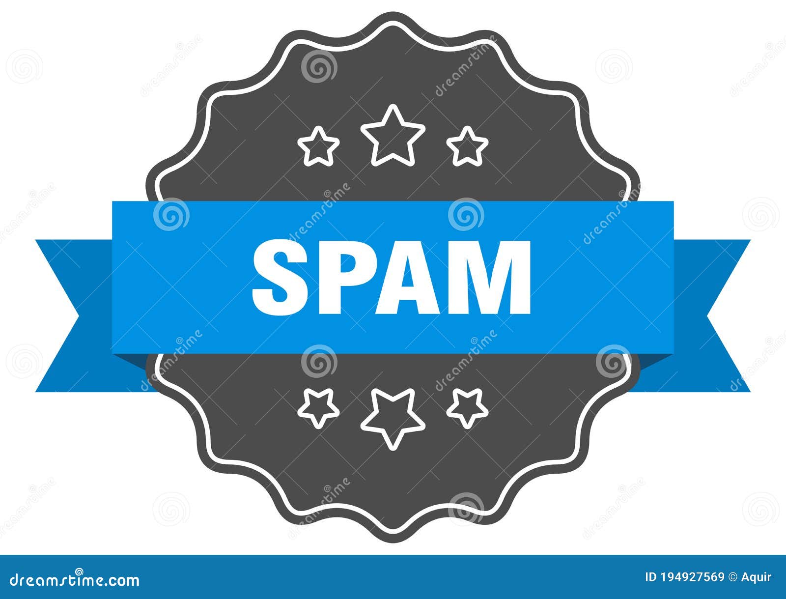 Spam label stock vector. Illustration of white, sticker - 194927569