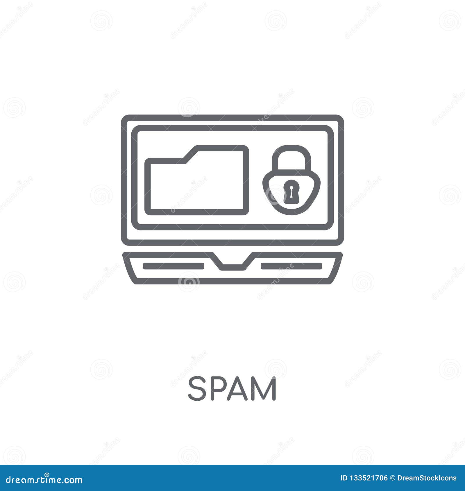 Spam Linear Icon. Modern Outline Spam Logo Concept on White Back Stock ...