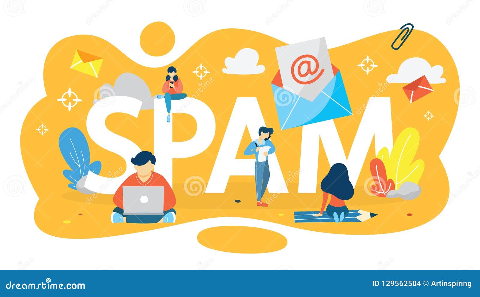 Spam Mail Concept. Idea of Incoming Email Message with Advertising ...