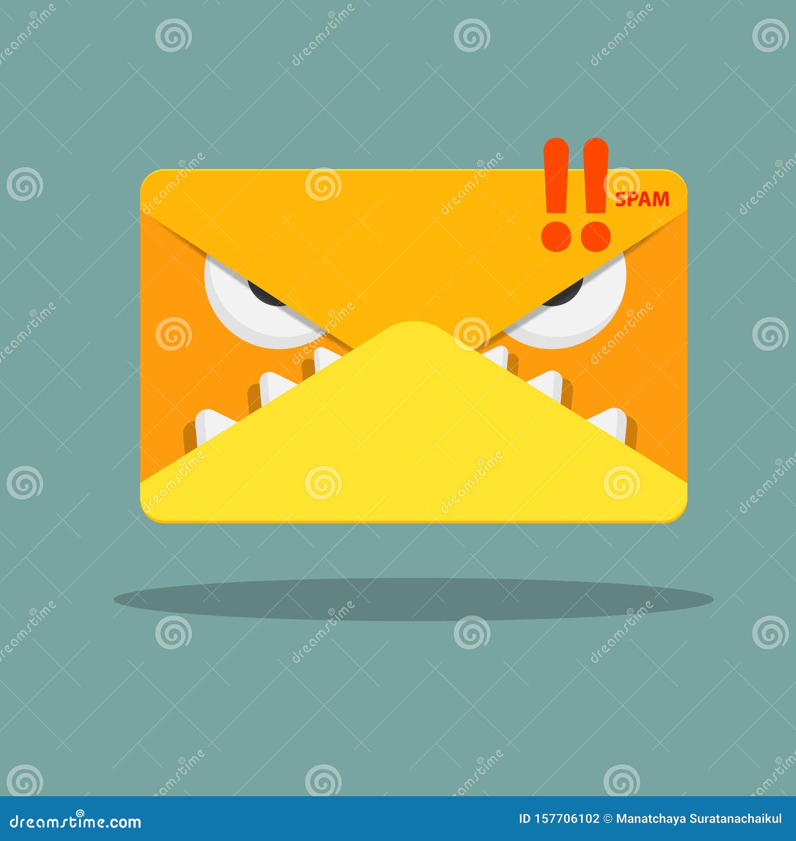 Spam Mail Cartoon Vector | CartoonDealer.com #19097451
