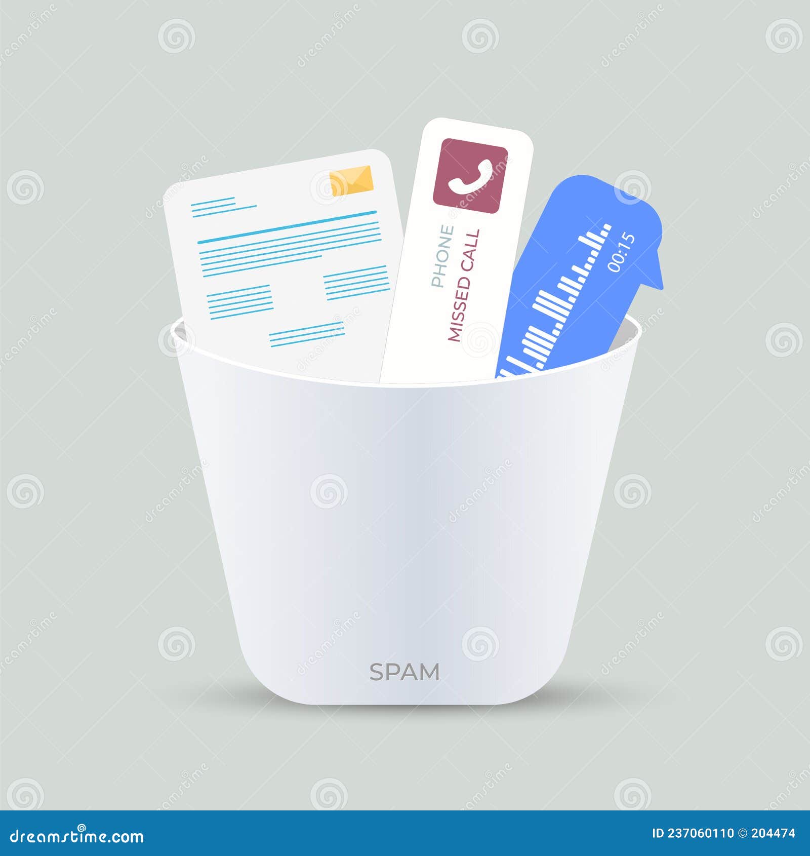 Spam Messages Concept. Irrelevant Unsolicited Malicious Emails, Spam ...