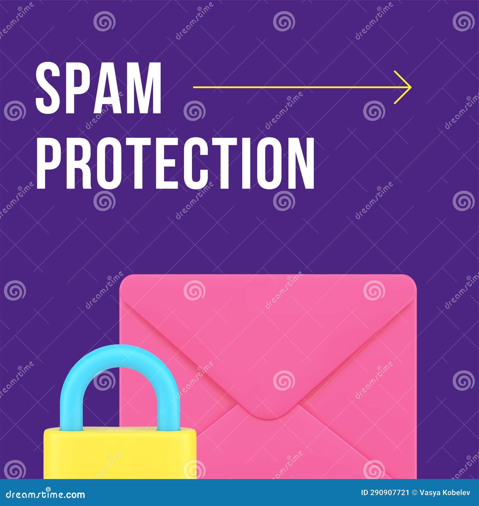 Spam Protection Network Security Email Service Social Media Post Design ...