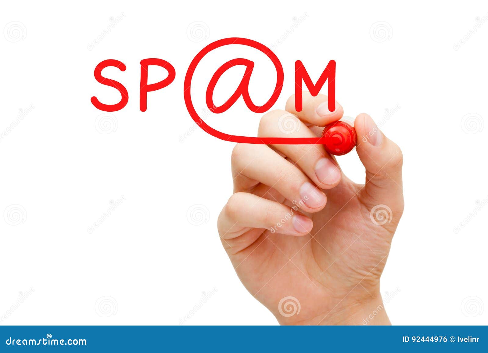 Spam Red Marker stock photo. Image of internet, help - 92444976