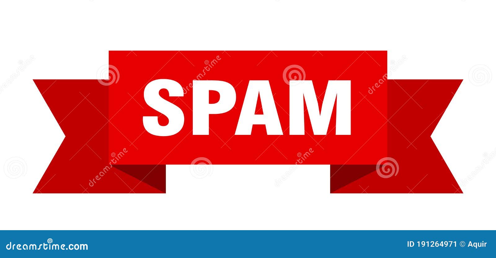 Spam ribbon. stock vector. Illustration of graphic, label - 191264971