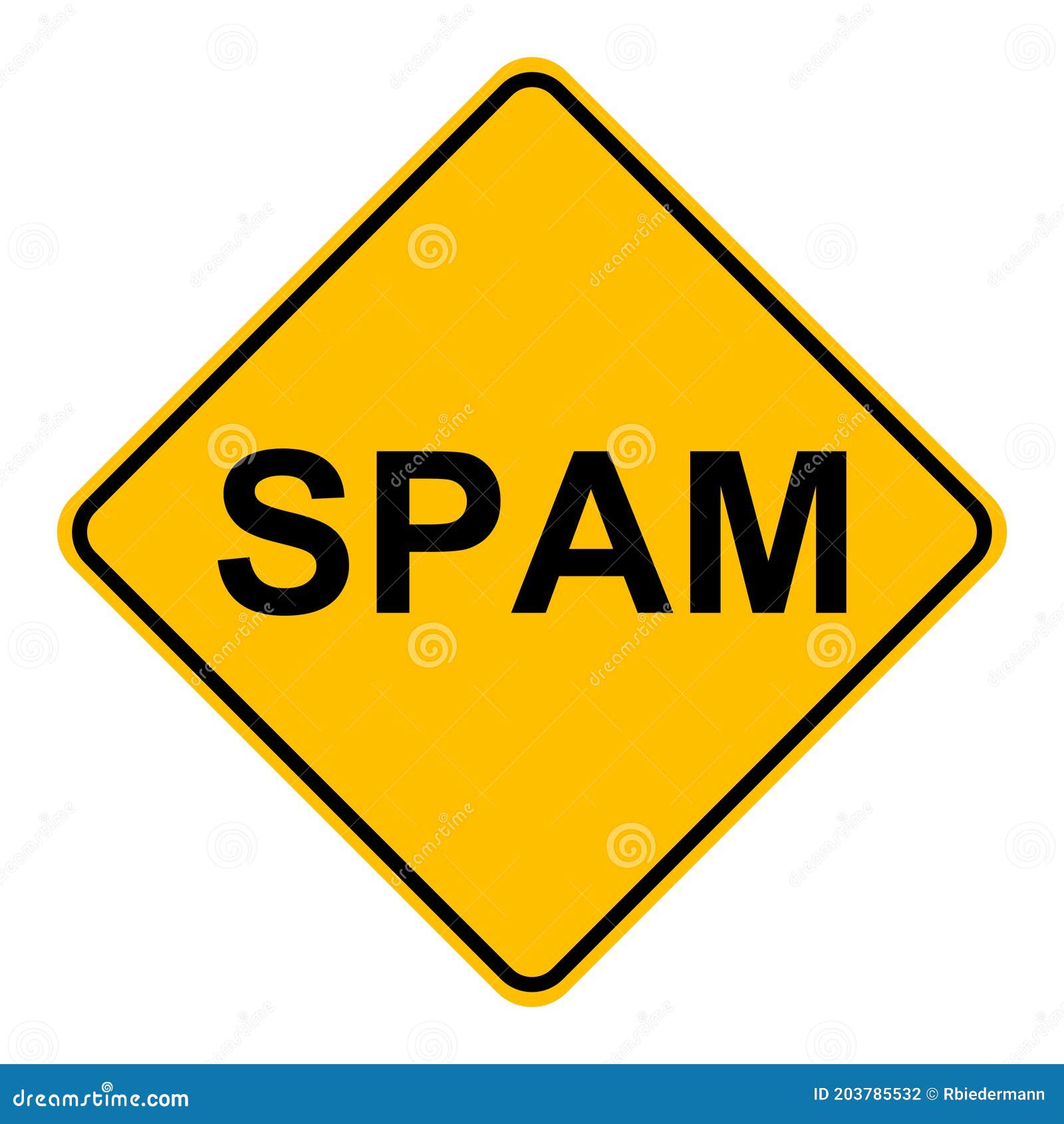 SPAM and road sign stock vector. Illustration of symbol - 203785532