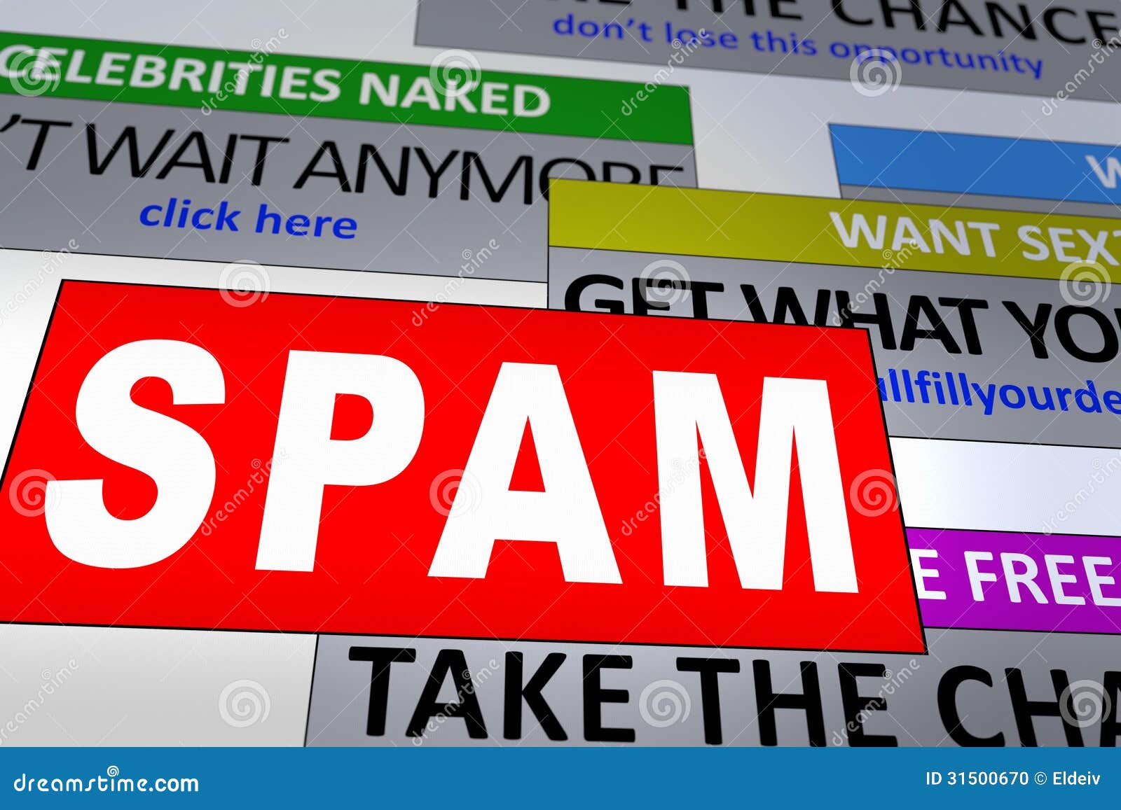 Spam Screen stock photo. Image of security, danger, hacker - 31500670