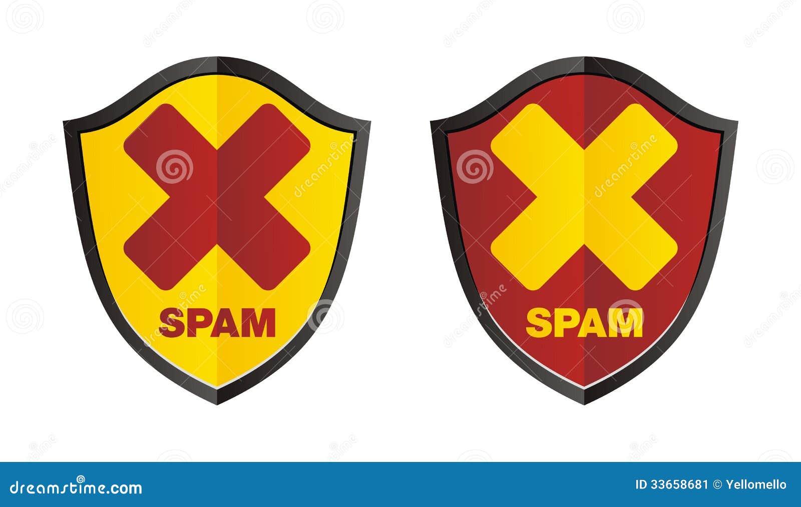 Spam shield stock image. Image of junk, envelope, forbidden - 33658681