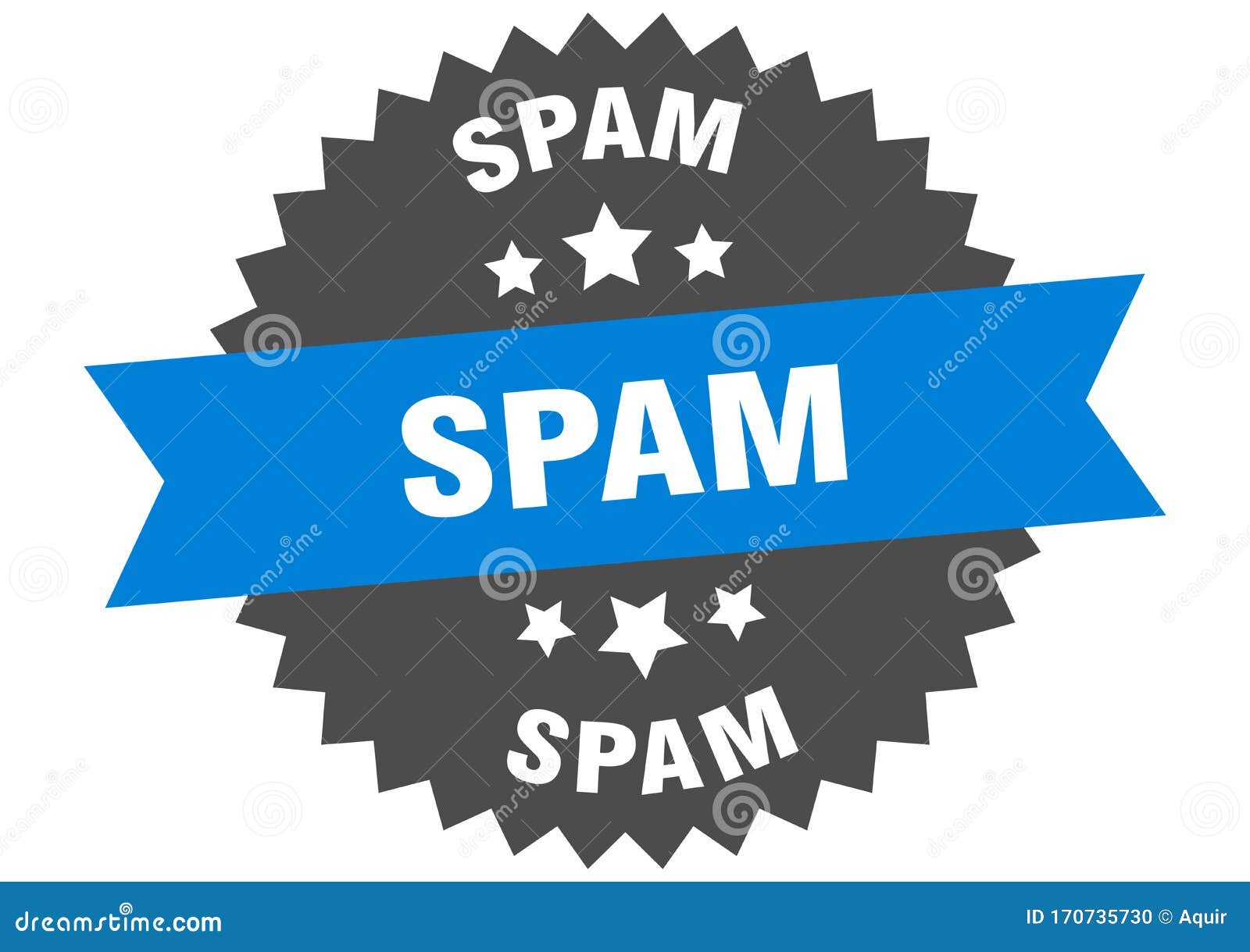 Spam Sign. Spam Circular Band Label. Spam Sticker Stock Vector ...