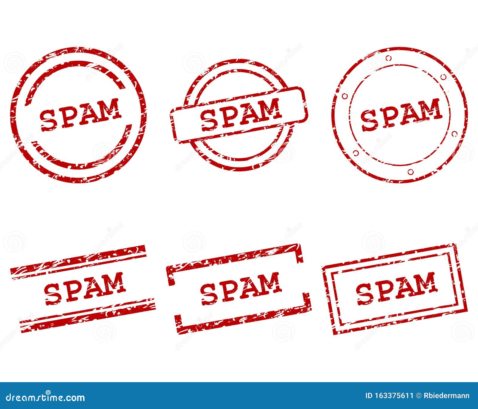 Spam stamps stock vector. Illustration of text, stamp - 163375611