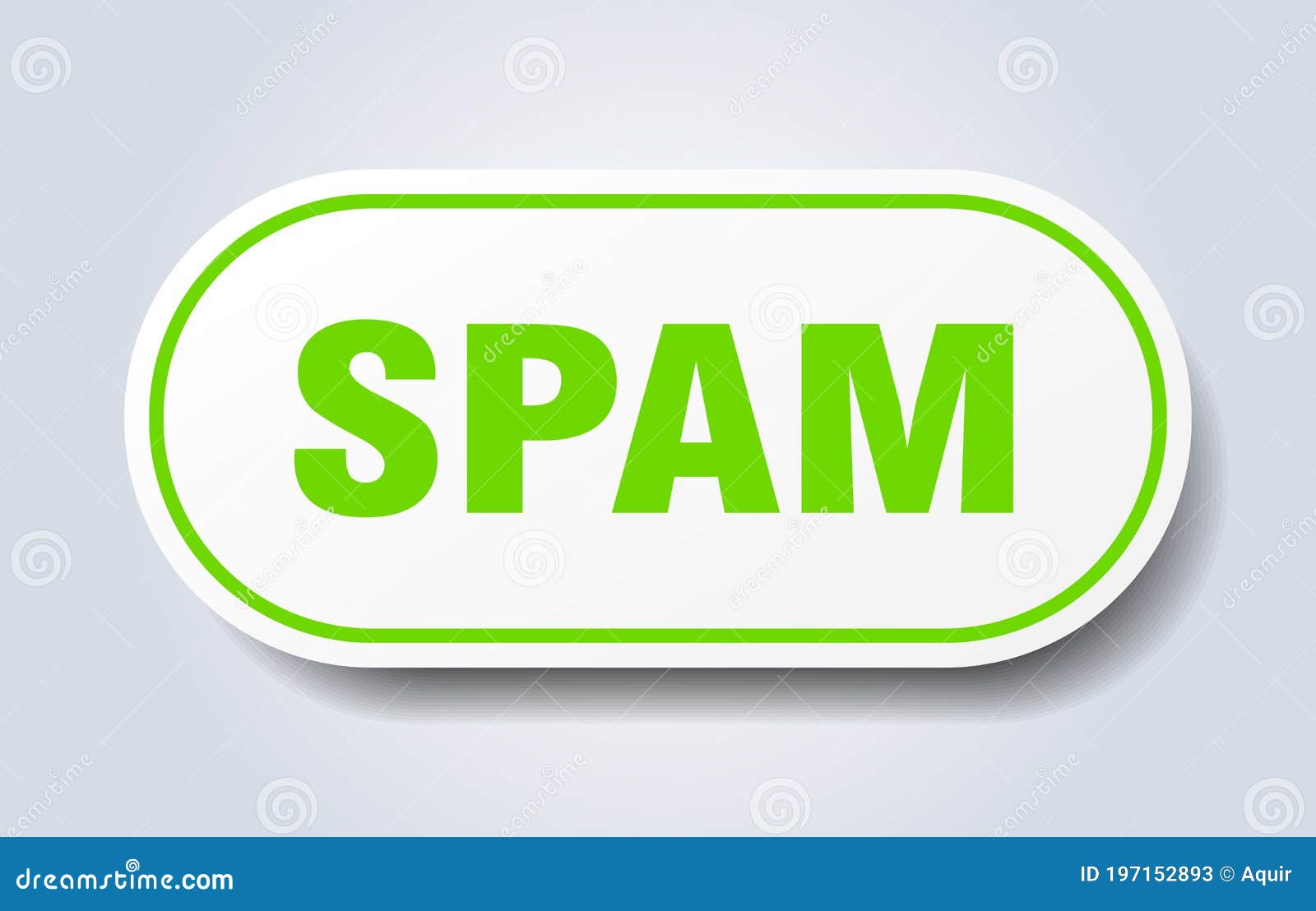 Spam sticker. stock vector. Illustration of button, background - 197152893