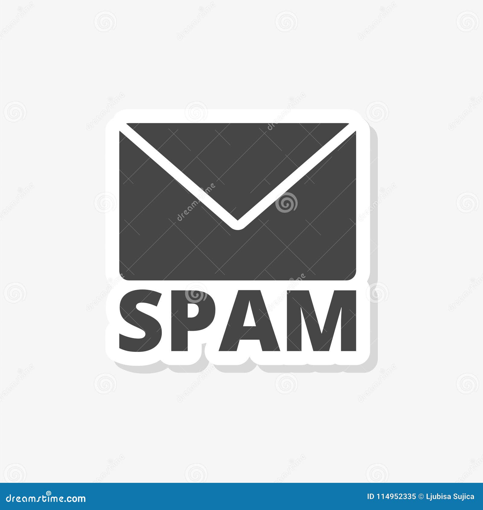 Spam Sticker, Simple Vector Icon Stock Vector - Illustration of ...
