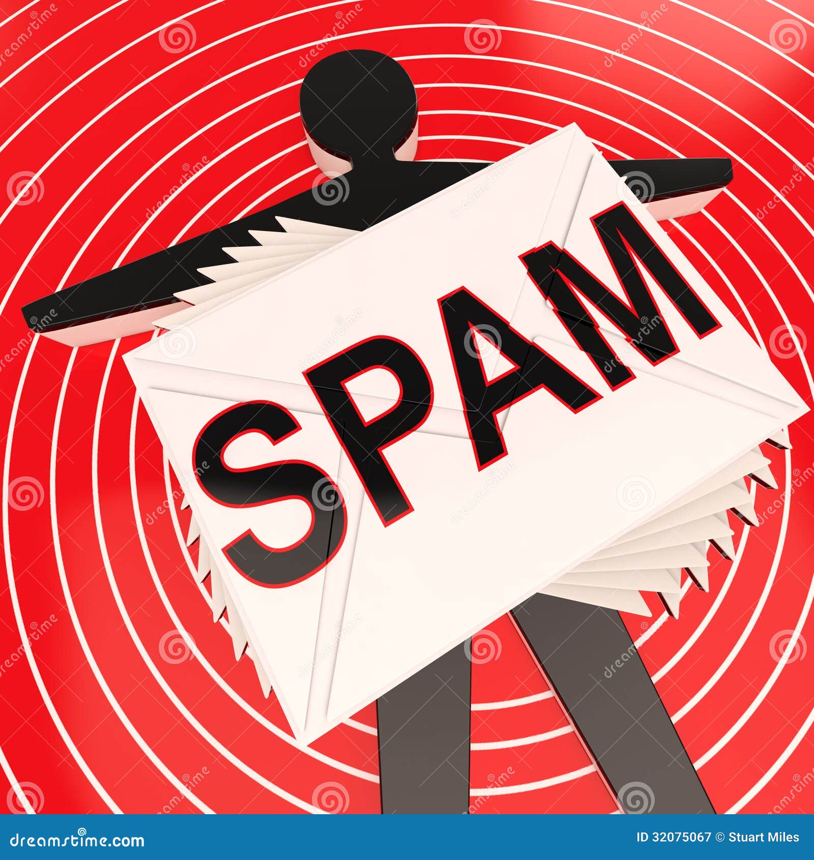 Spam Target Shows Unwanted and Spamming Stock Illustration ...