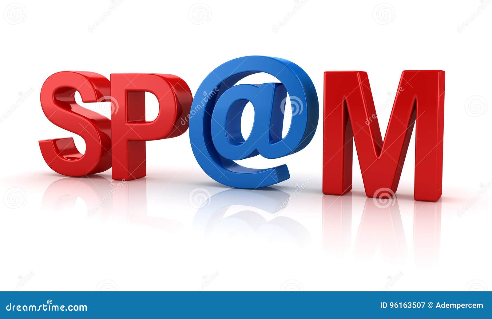 Spam Text with at Symbol stock illustration. Illustration of warning ...