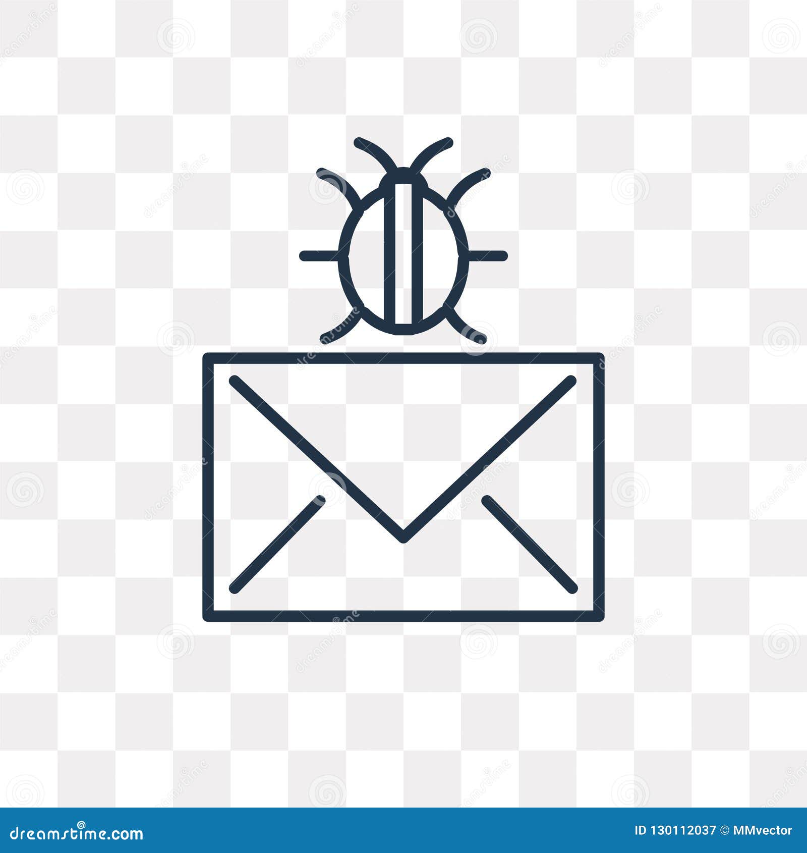 Spam Vector Icon Isolated On Transparent Background, Linear Spam Stock ...