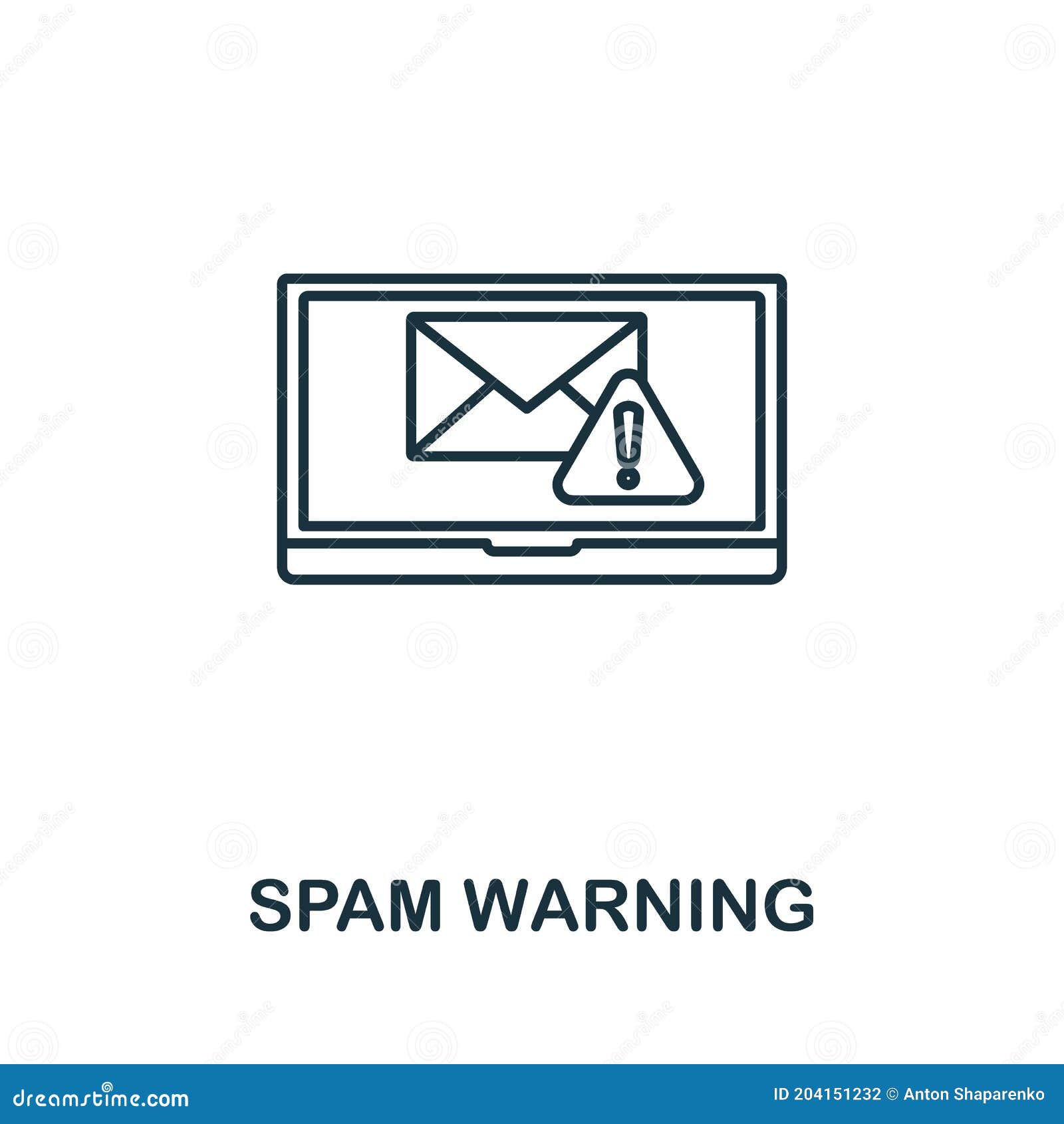 Spam Warning Icon. Line Style Element From Gdpr Collection. Thin Spam ...
