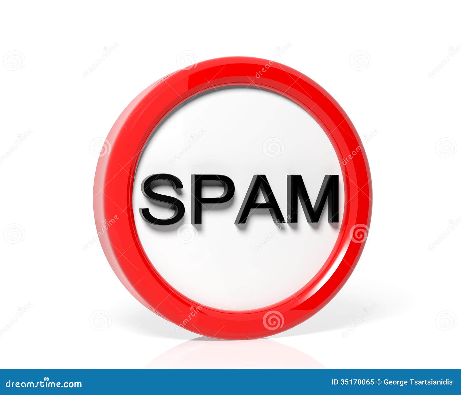Spam warning sign stock illustration. Illustration of sign - 35170065