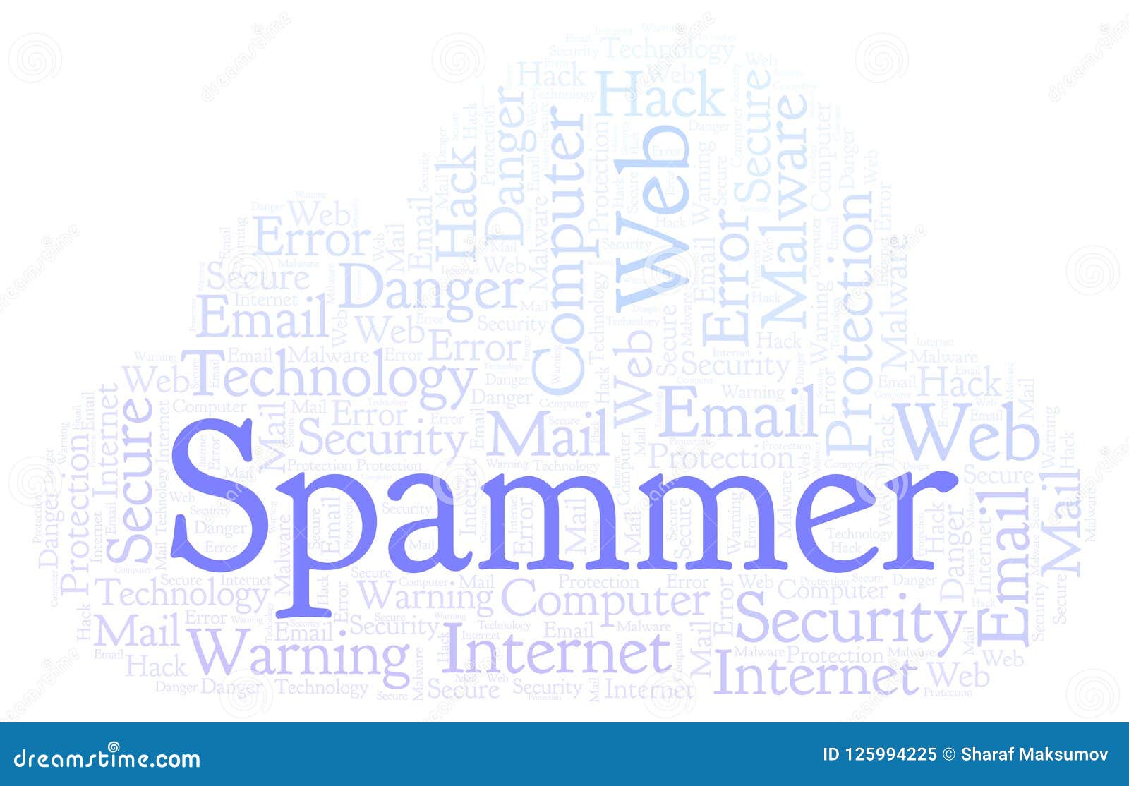 Spammer word cloud. stock illustration. Illustration of bright - 125994225