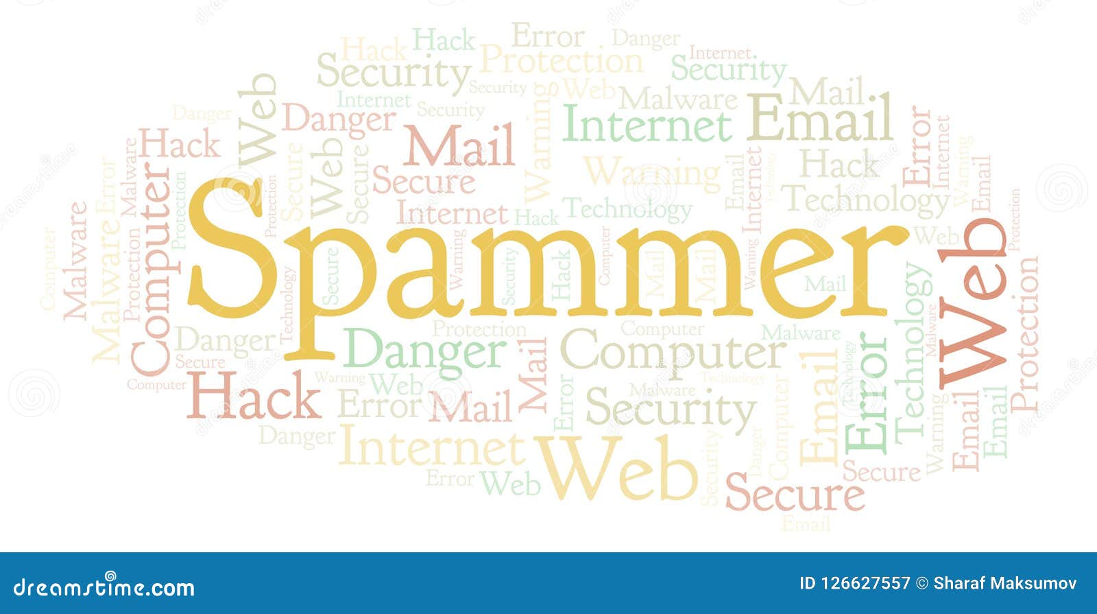 Spammer word cloud. stock illustration. Illustration of typography ...