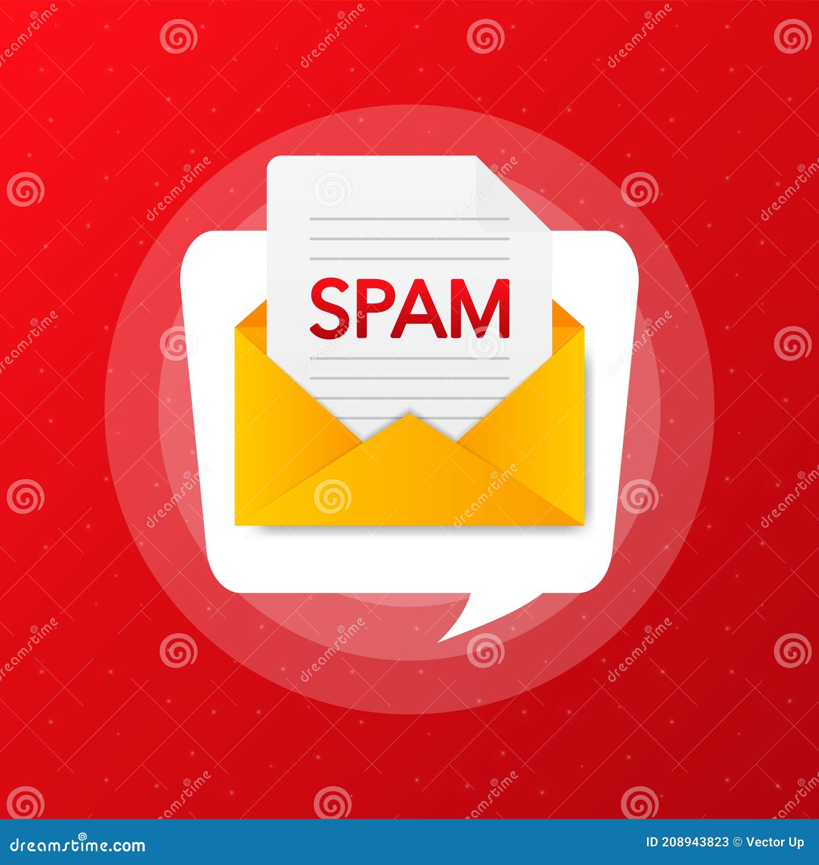 Do Not Spam Warning Sign. Cartoon Vector | CartoonDealer.com #206911161