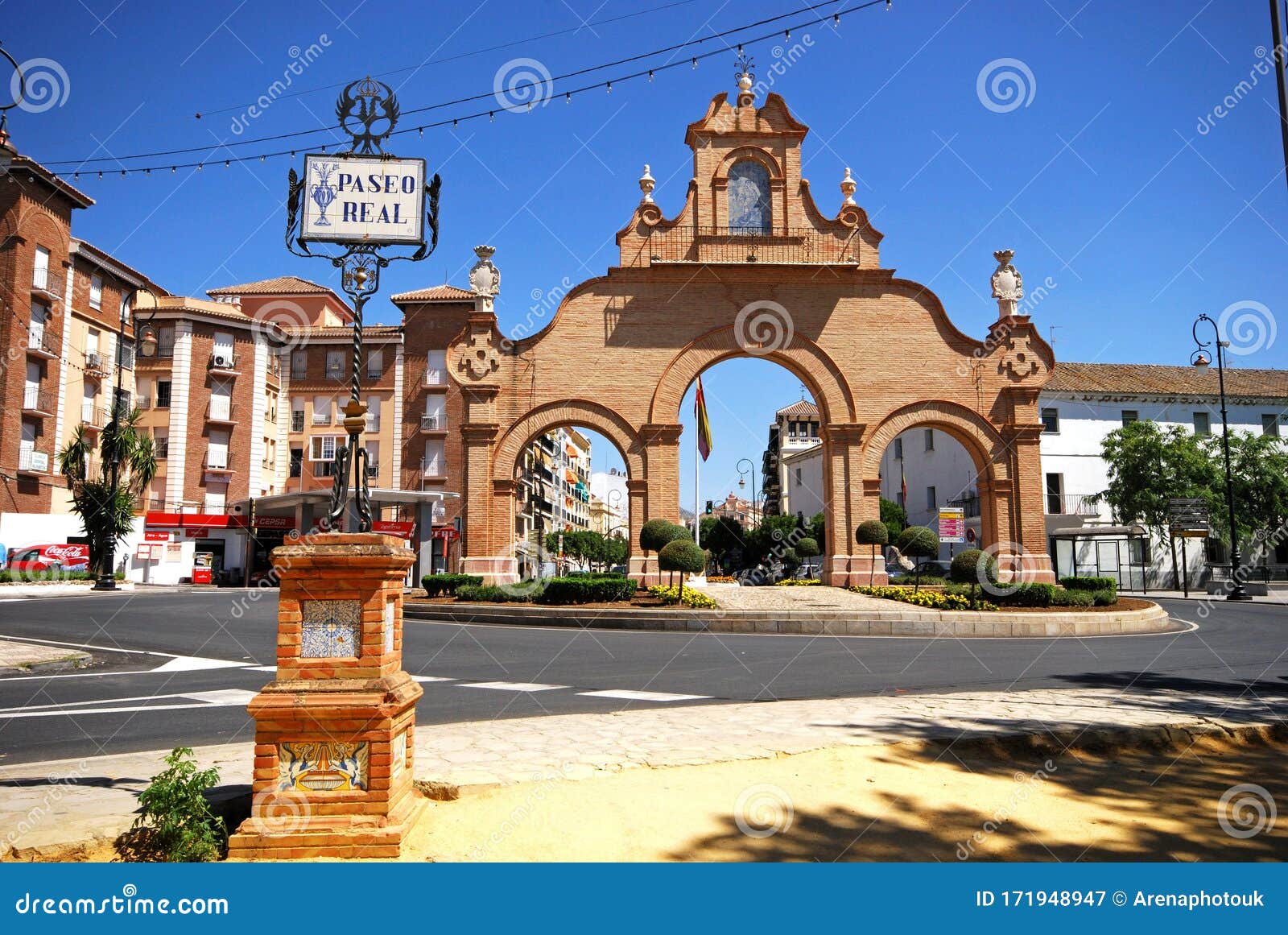 View of the Puerta De Estepa, Antequera, Spain. Editorial Photography ...