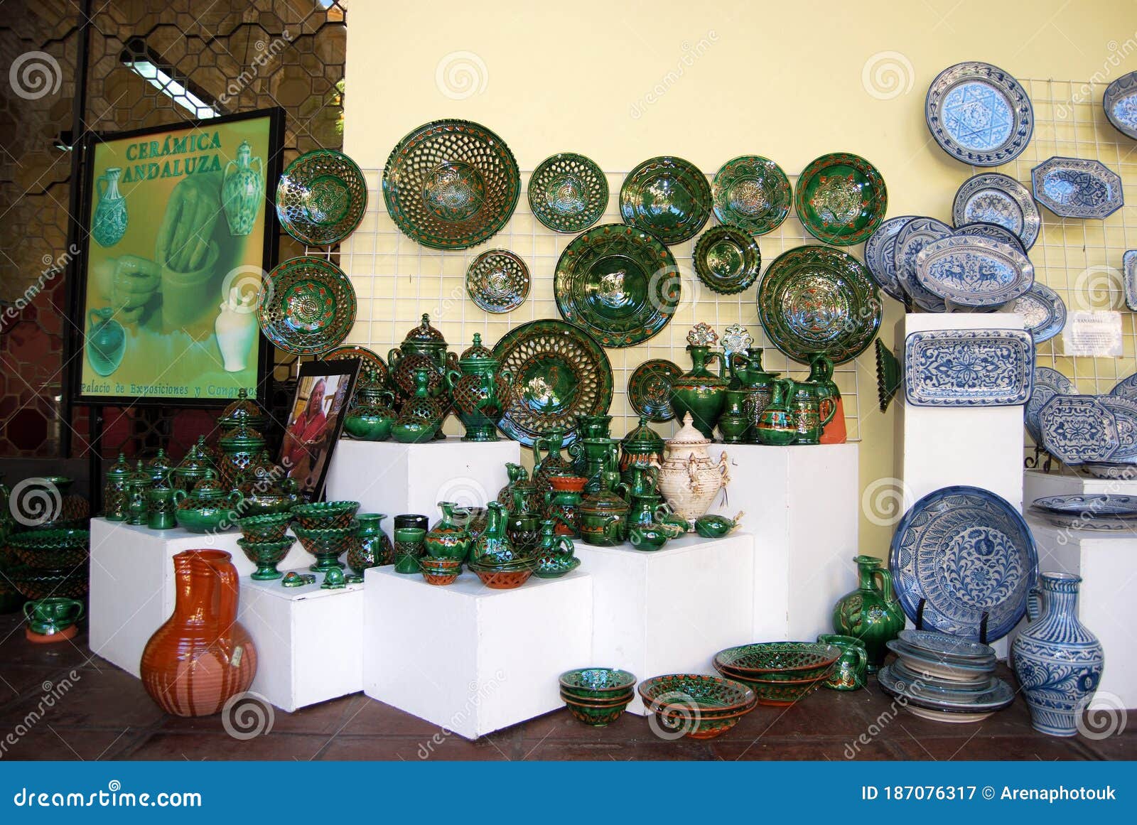 Colourful Spanish Pottery, Cordoba, Spain. Editorial Photography ...