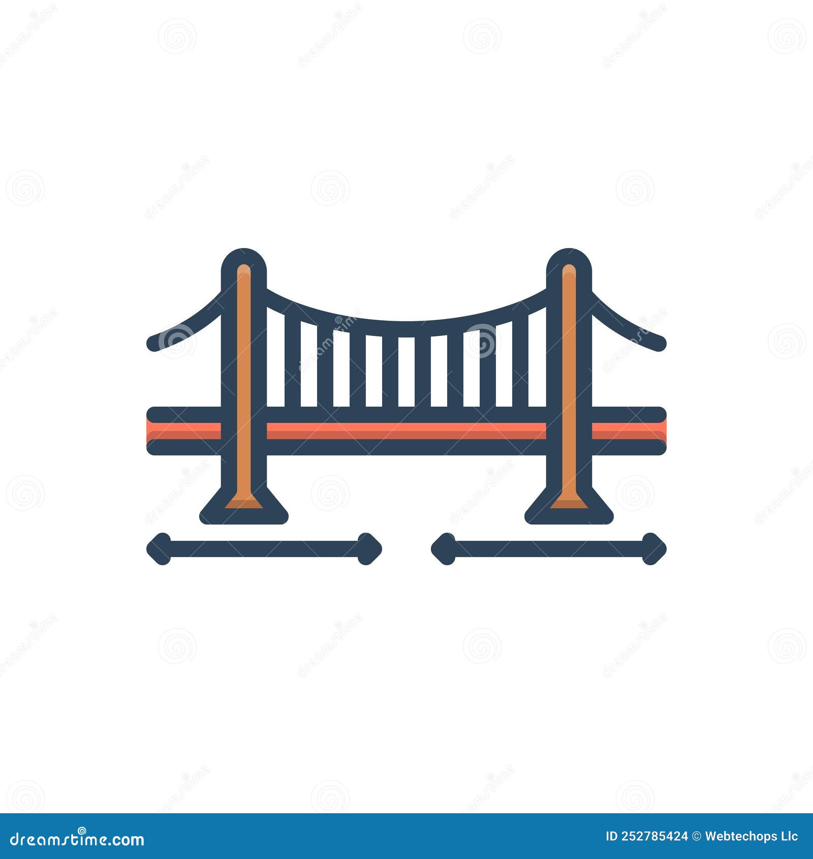 Color Illustration Icon for Span, Bridge and Building Stock Vector ...