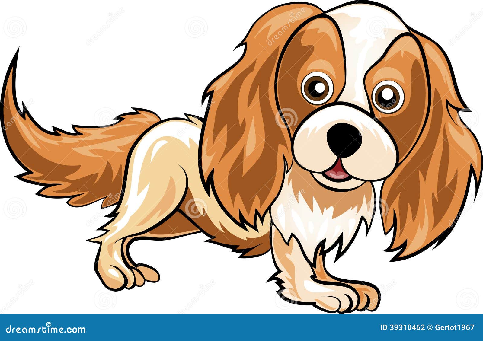 Spaniel stock vector. Illustration of funny, square, little - 39310462