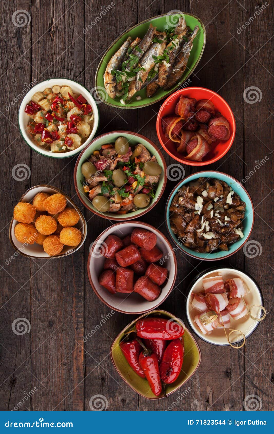 Spanis tapas food stock photo. Image of pork, smoked - 71823544