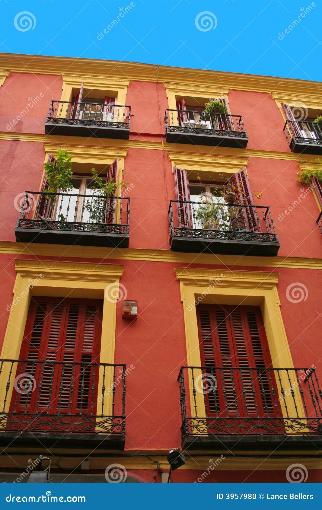 Spanish apartments stock photo. Image of house, iron, madrid - 3957980