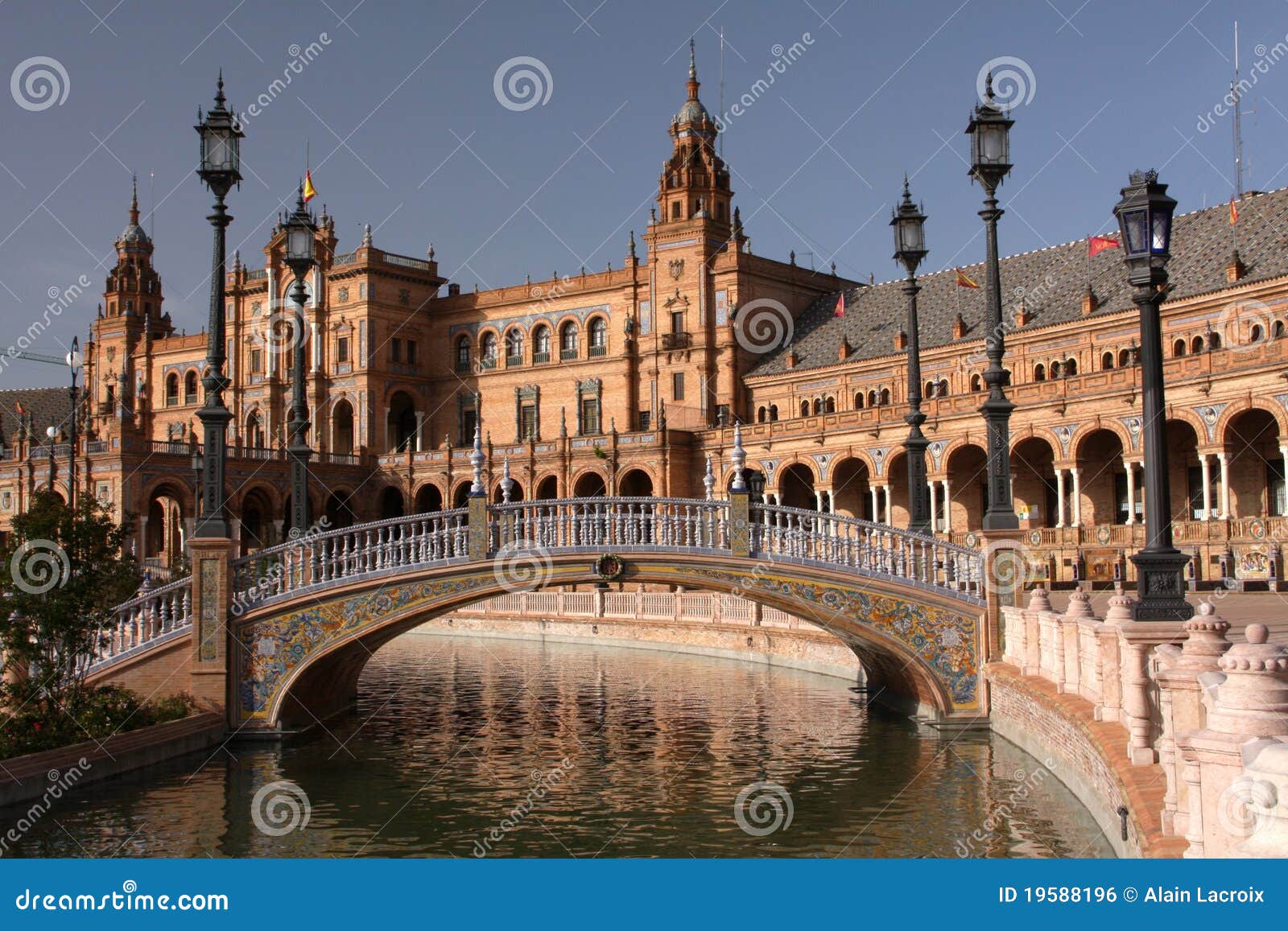 Spanish Architecture Columns Details Exterior. Stock Image ...