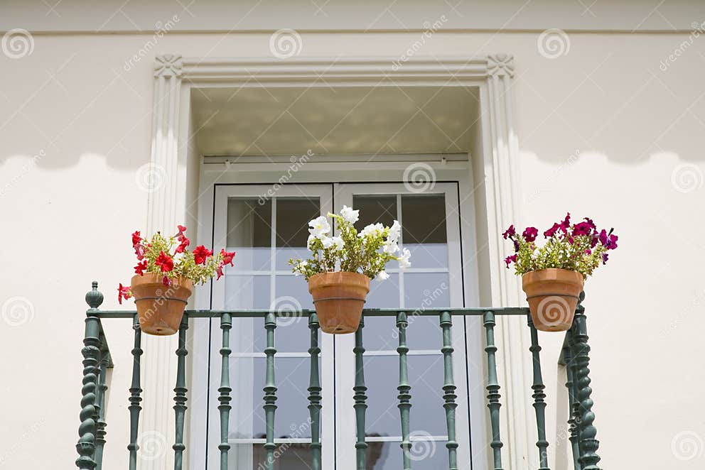 Spanish balcony stock photo. Image of local, house, architectural - 859588