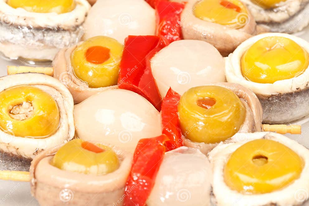 Spanish Banderillas stock photo. Image of close, skewers - 28385158