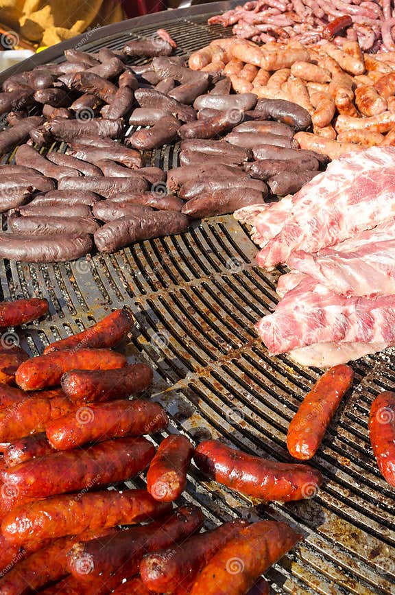 Spanish barbecue stock photo. Image of grid, ribs, black - 35495678