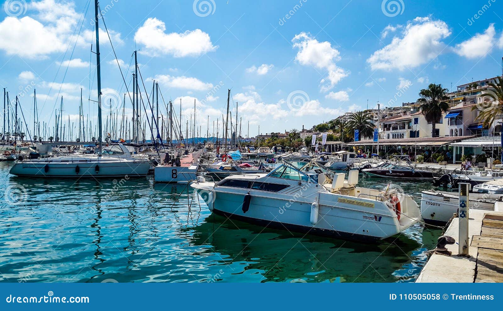 Spanish beach in summer editorial stock photo. Image of river - 110505058