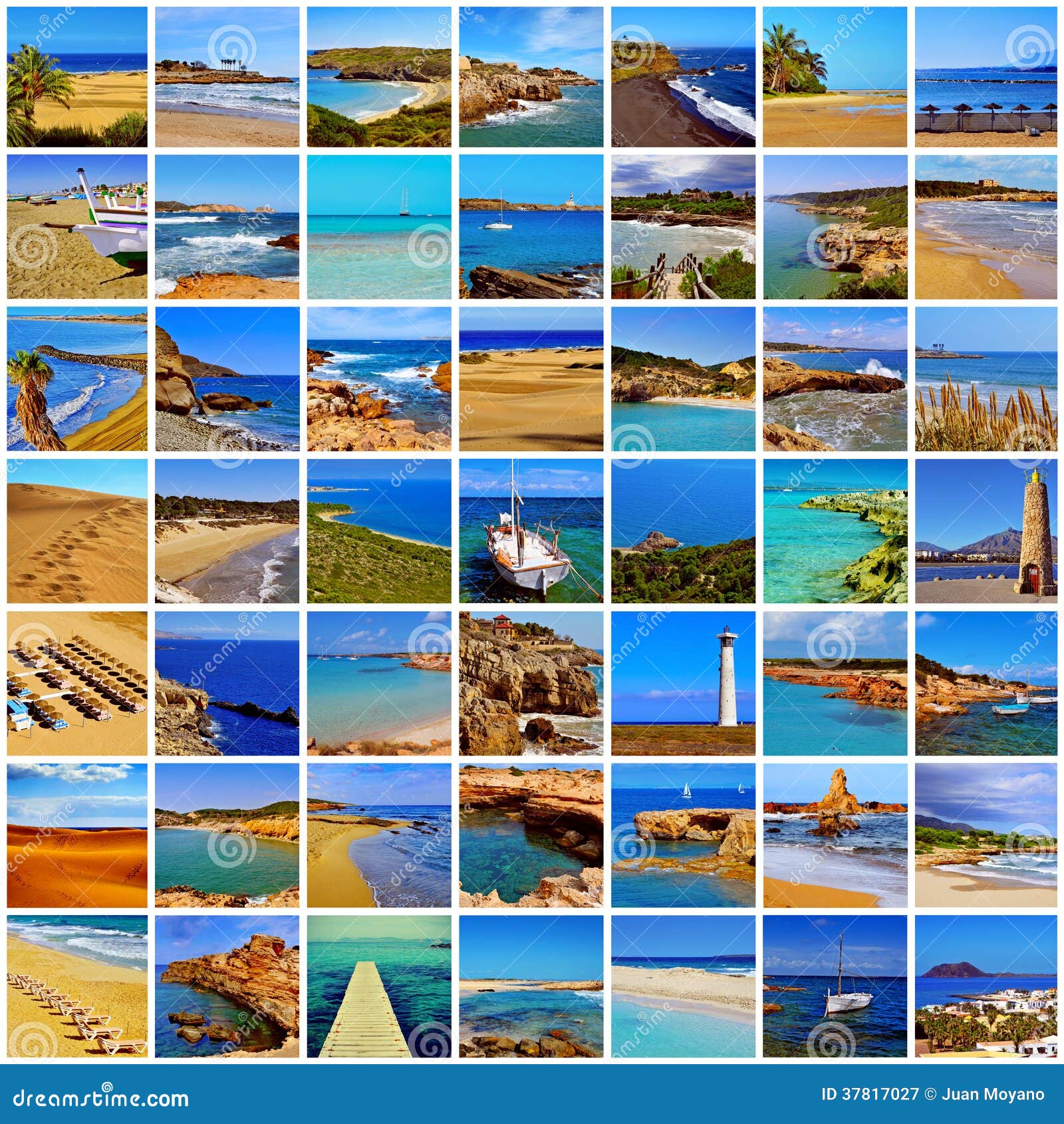 Spanish beaches collage stock image. Image of malaga - 37817027