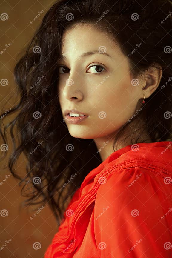 Spanish Beauty Named Esmeralda Emotive Portrait Of Fashionable Model