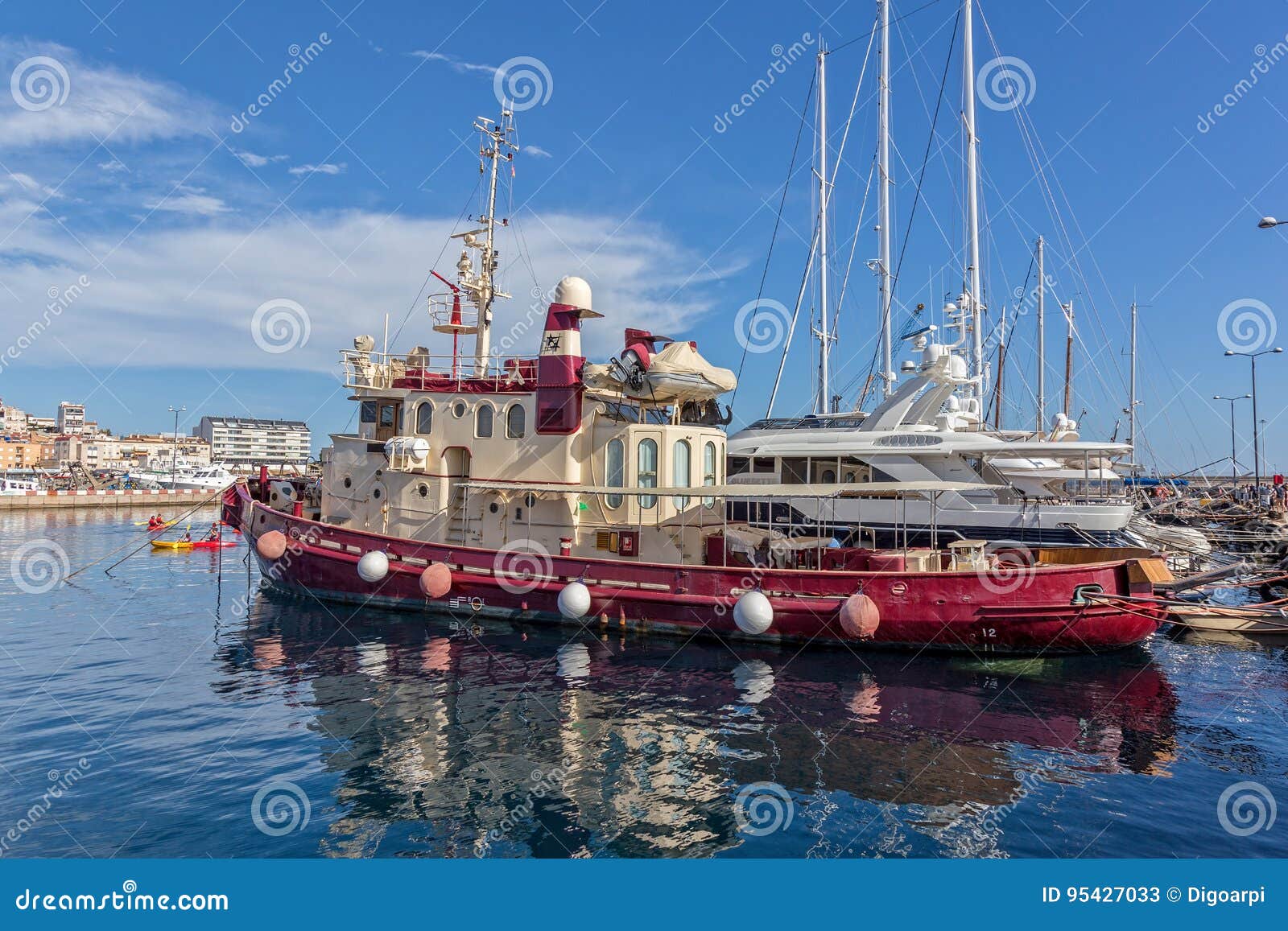 Spanish Boat in Port Palamos, 14 May 2017, Spain Editorial Stock Photo ...