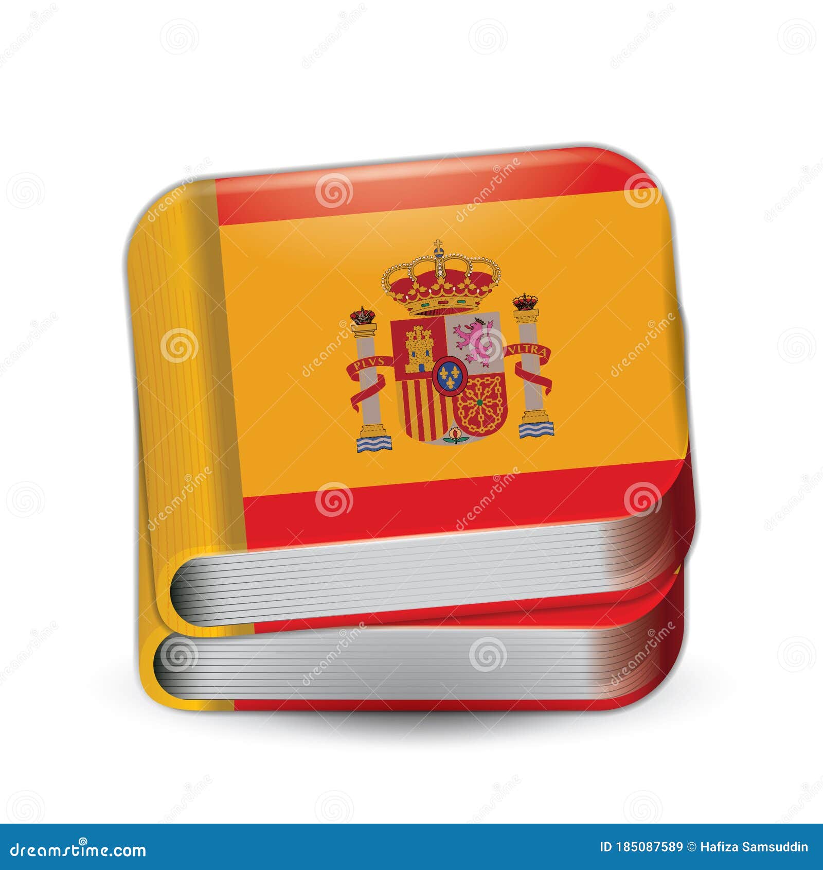 Spanish Book. Vector Illustration Decorative Design Stock Vector ...