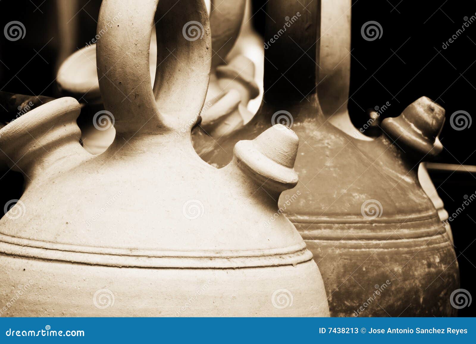 Spanish botijo stock image. Image of countryside, focus - 7438213