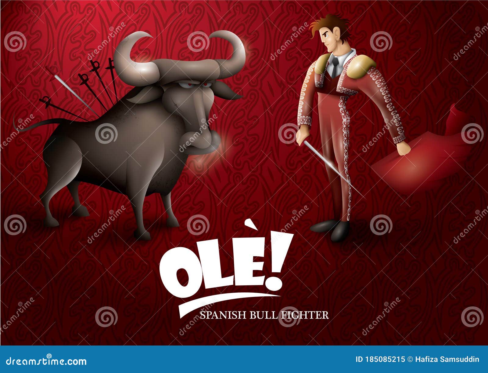 Bulls Fighter Mascot Logo Design Cartoon Vector | CartoonDealer.com ...